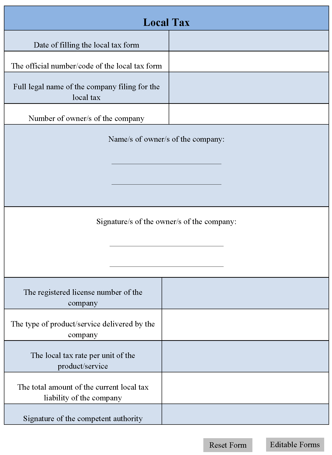 Local Tax Form Editable Forms local-tax-form-editable-forms